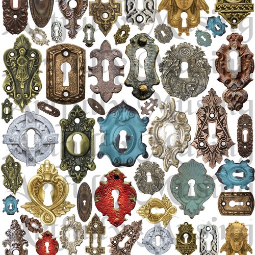 Keyhole Collage Sheet Digital Printable Instant Download - Etsy