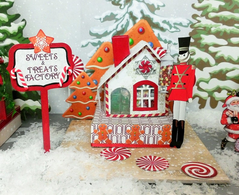 2 Collage Sheet Set Christmas Santa's Village & Winter | Etsy