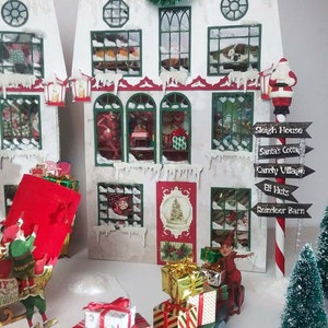 Christmas Elves in Santa's Workshop North Pole Collage Sheet - Digital ...