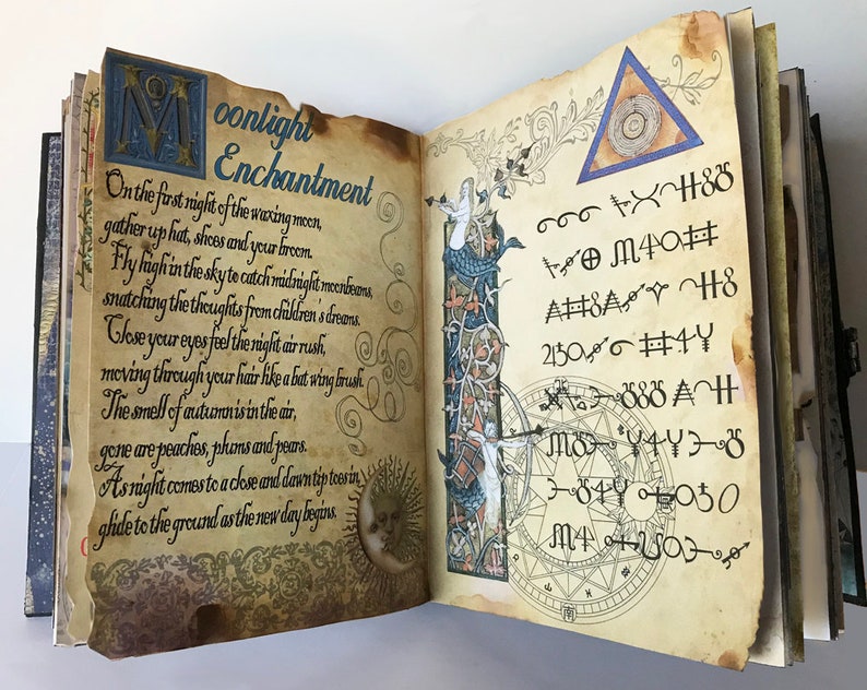 Large Magical Book Pages #1 - Spells Potions Charms Images - Separate ...