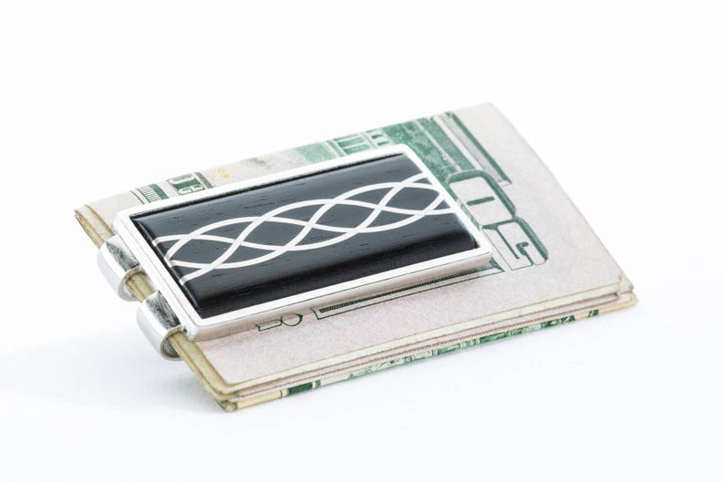 Money Clip With Argentium Silver Inlay, Cocobolo or Ebony, Handmade in ...