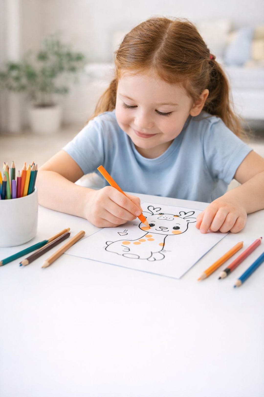 ADHD Friendly Coloring Pages for Kids, Cute Animal Coloring Book ...