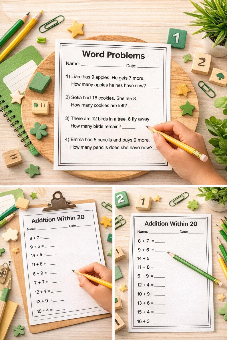 1st Grade Math Early Finishers Pack | Addition, Subtraction, Place ...
