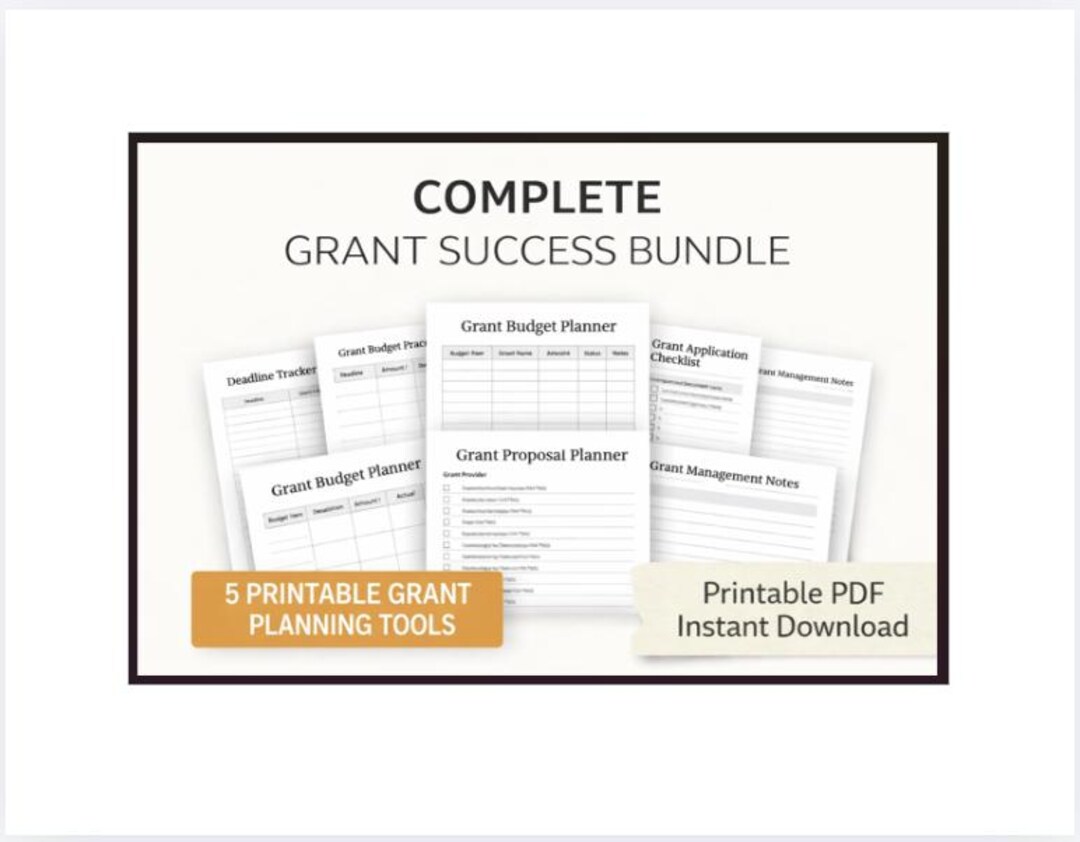 Complete Grant Success Bundle | Grant Writing Toolkit | Grant Tracker ...