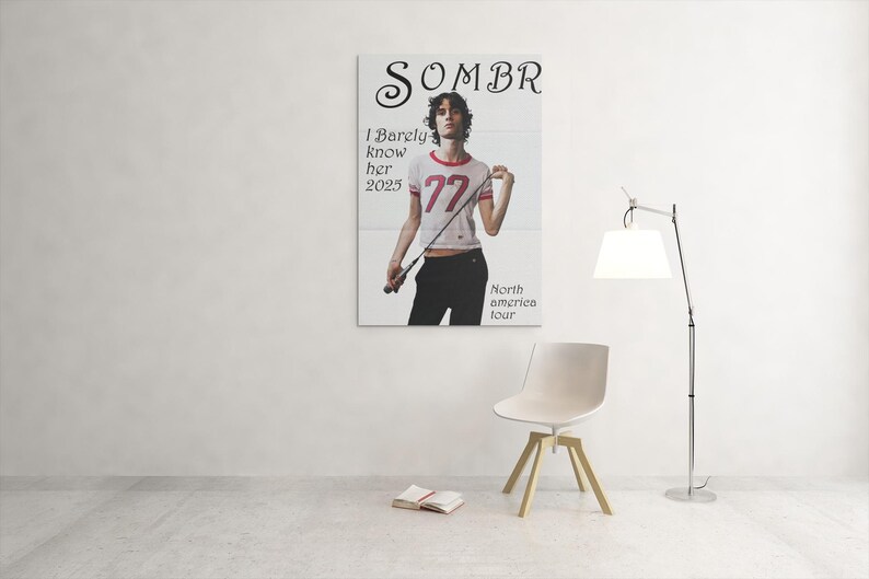 Sombr North America Tour Poster | Indie Artist Wall Art | I Barely Know ...