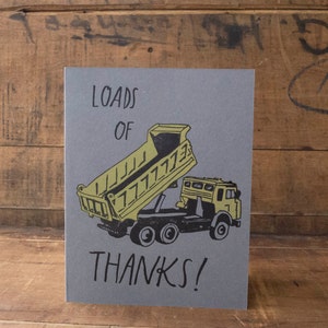 Loads of Thanks Letterpress Thank You Card handmade quirky | Etsy