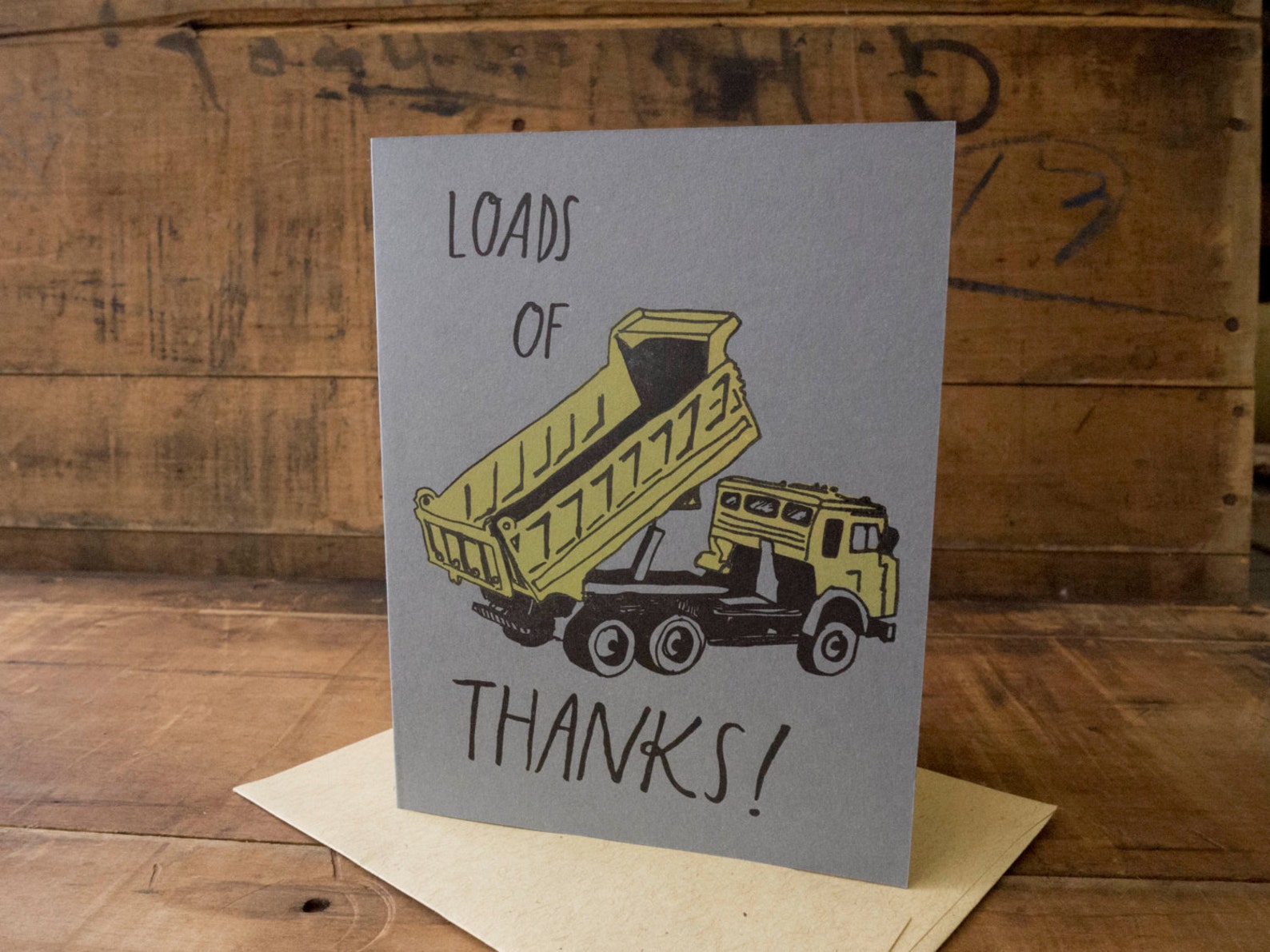Loads of Thanks Letterpress Thank You Card handmade quirky | Etsy