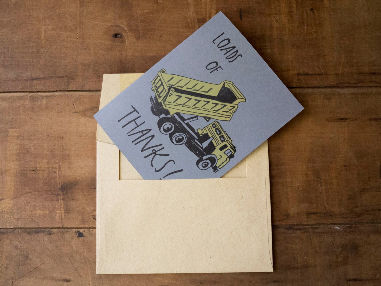 Loads of Thanks Letterpress Thank You Card handmade quirky | Etsy
