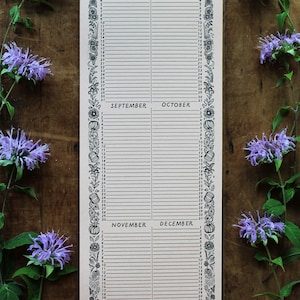 Perpetual Birthday Calendar - Letterpress Printed, Double Sided - Etsy