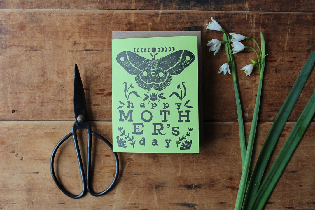 Mother's Day Moth Card - Etsy
