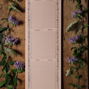 Perpetual Birthday Calendar - Letterpress Print, Double Sided ...