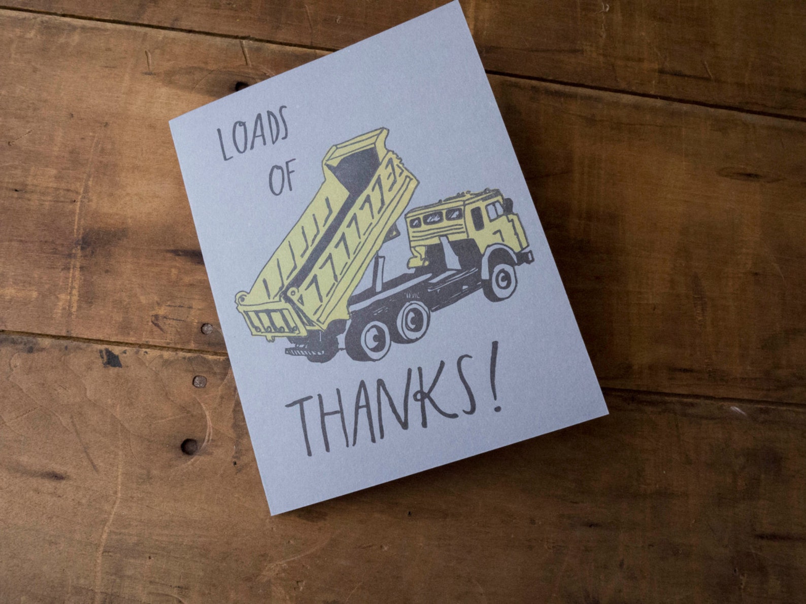 Loads of Thanks Letterpress Thank You Card handmade quirky | Etsy
