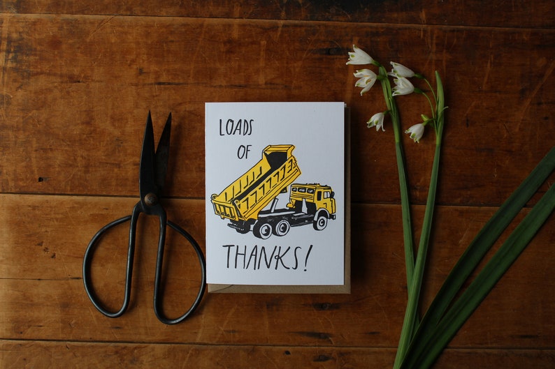 Loads of Thanks Letterpress Thank You Card - Etsy