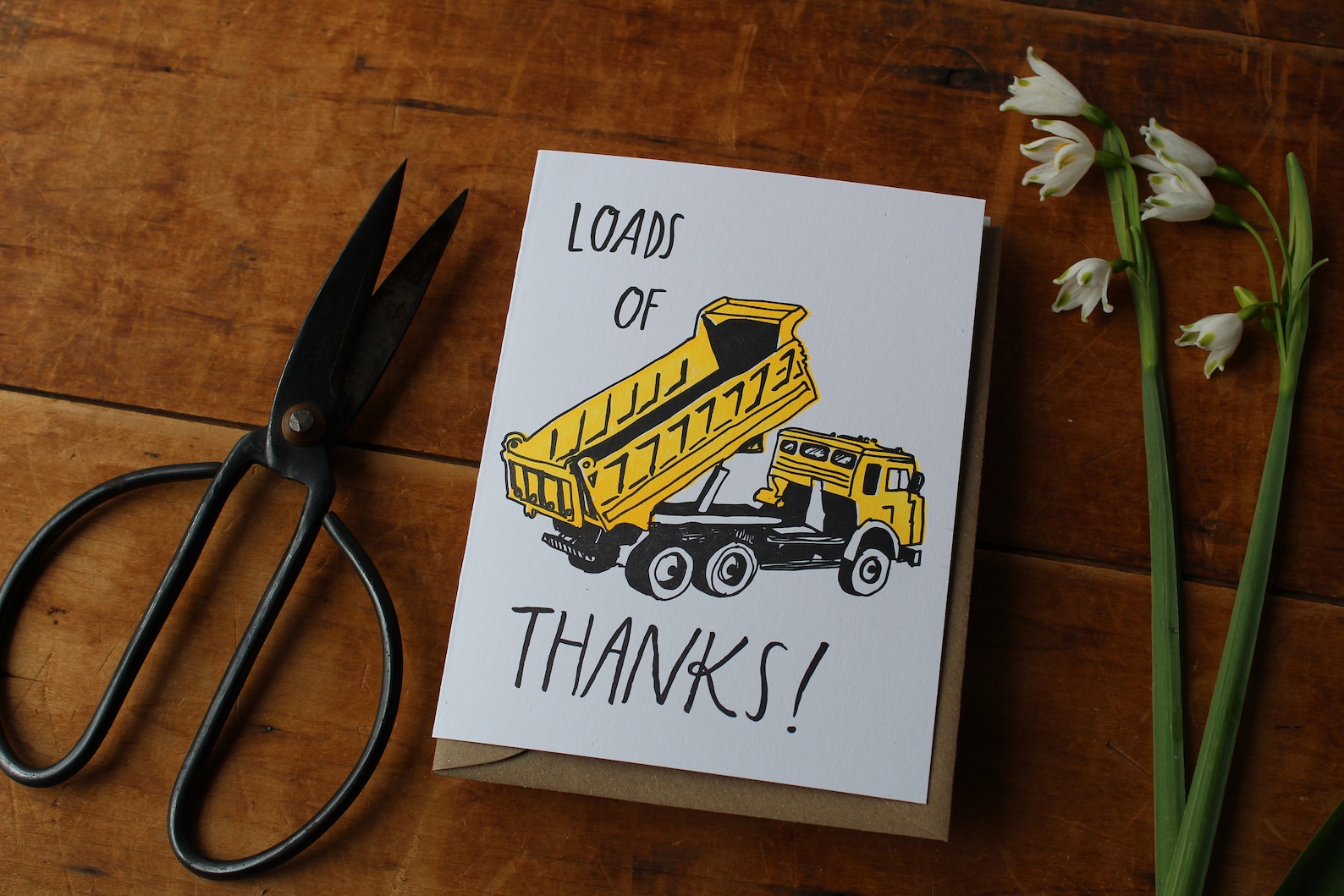 Loads of Thanks Letterpress Thank You Card - Etsy