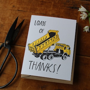 Loads of Thanks Letterpress Thank You Card - Etsy