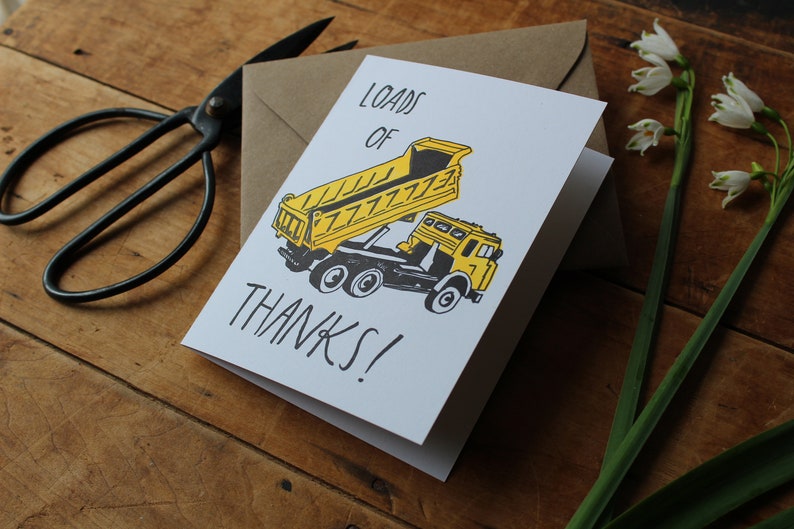 Loads of Thanks Letterpress Thank You Card - Etsy