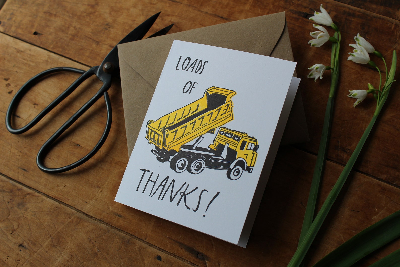 Loads of Thanks Letterpress Thank You Card - Etsy