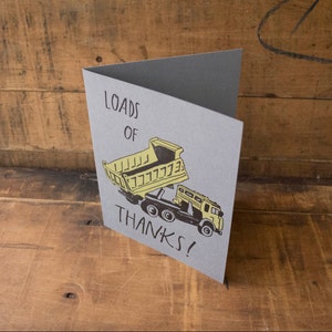 Loads of Thanks Letterpress Thank You Card handmade quirky | Etsy