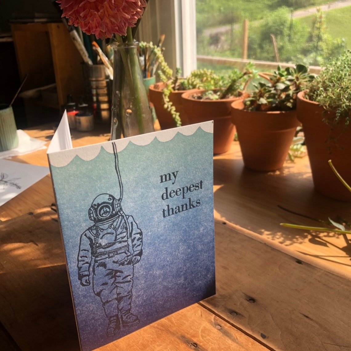 My Deepest Thanks Letterpress Thank You Card - Etsy