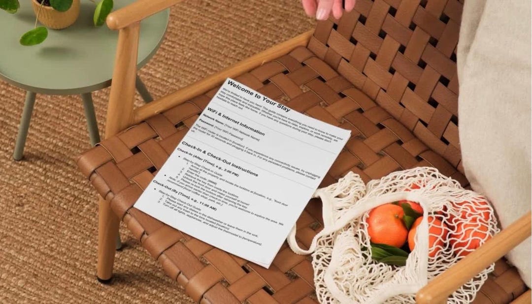 Airbnb House Manual Template for Hosts | Guest Welcome Guide | Editable ...