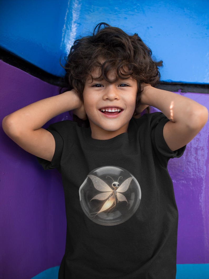 Kids Fantasy Fairy Bubble Tee, Magical Forest Creature Artwork Shirt - Etsy