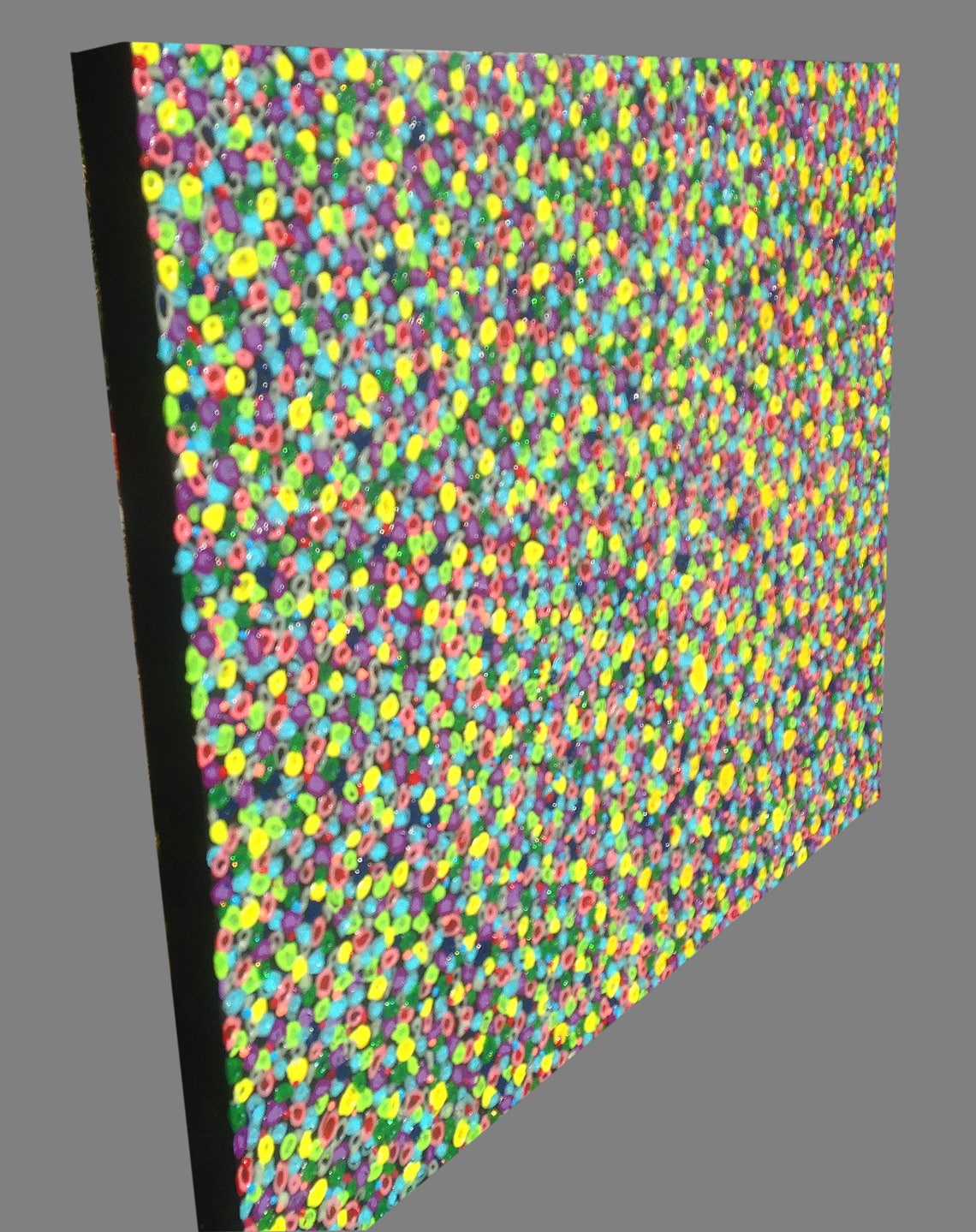 Colorful Abstract Art Acrylic Painting ORIGINAL 28x22 Glows-in-dark by ...