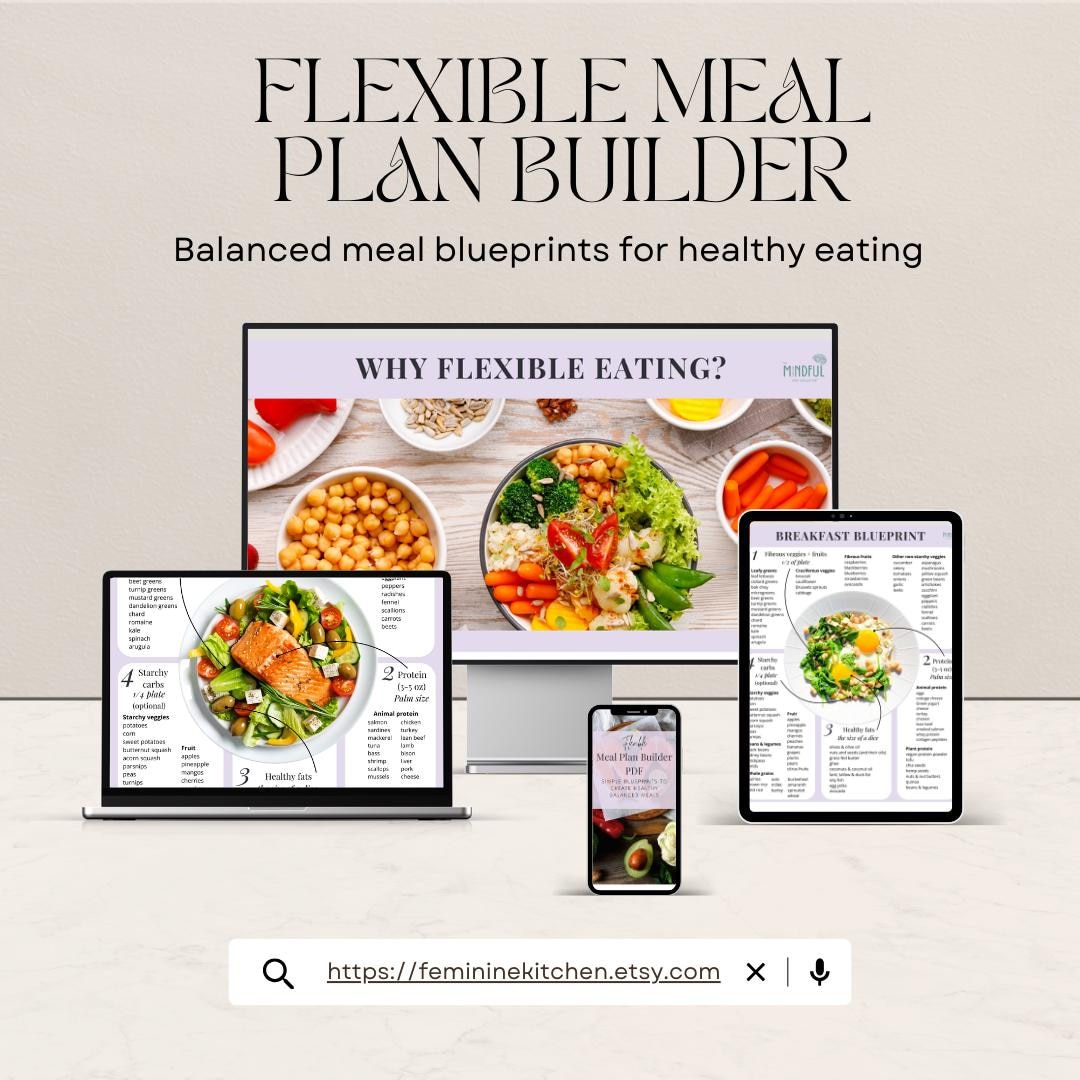 Flexible Meal Plan Builder Printable | Balanced Meal Blueprint, Healthy ...