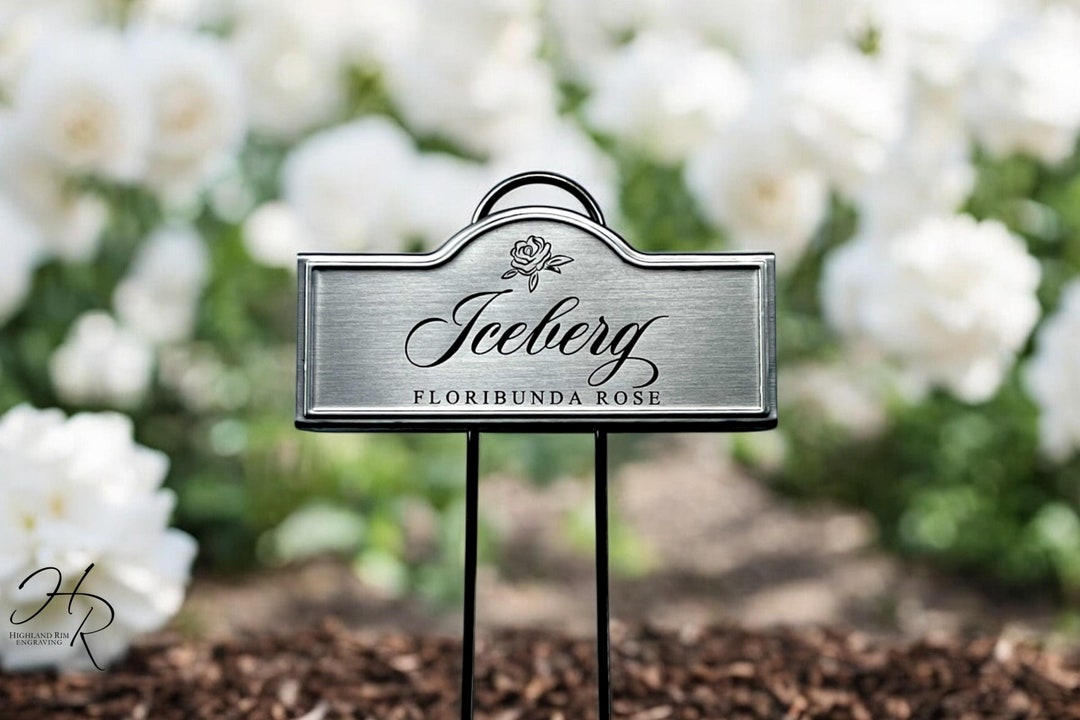 Rose Plant Tags | Custom Garden Markers | Tall Rose Plant Labels ...
