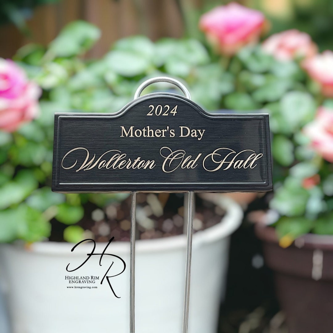 Dedication Rose Marker | Laser Engraved Metal Plant Tag | Special ...