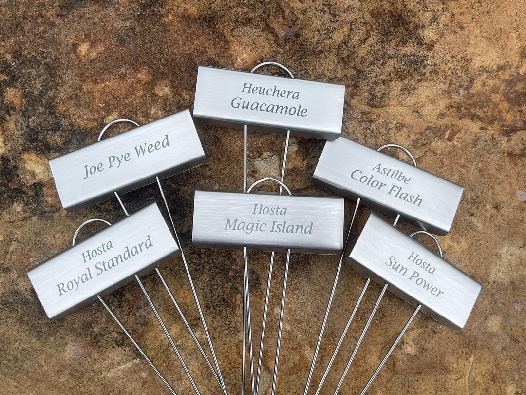 Custom Plant Markers, Set of 6 Tags, Garden Stakes for Roses & More ...
