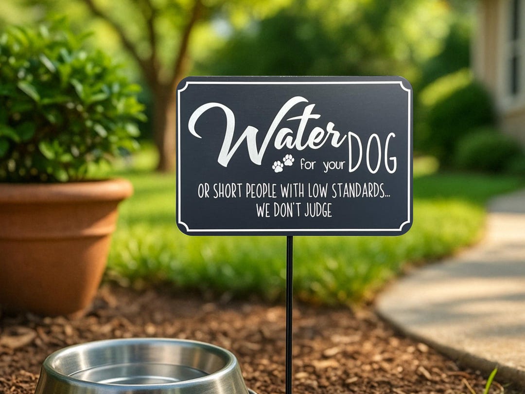 Funny Dog Water Station Sign | Durable Aluminum Yard Decor - Etsy