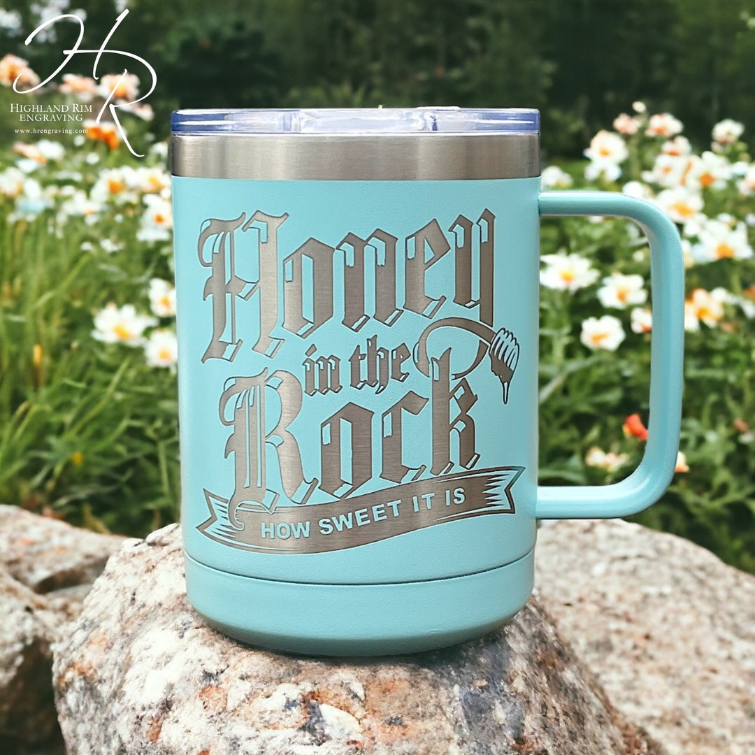 There is Honey in the Rock, Psalm 81:16, Christian Coffee Mug, Honey in ...