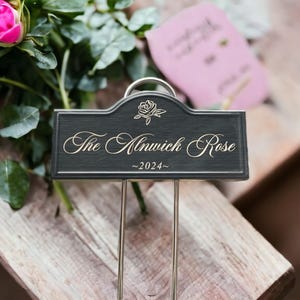 Laser Engraved Rose Marker, Custom Rose Bush Plaque, Rose Name Plaque ...