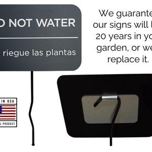 Do Not Water Sign | Bilingual Garden Marker | No Riegue Las Plantas ...