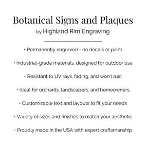 All Weather Tags for Trees or Shrubs | Custom Engraved UV Resistant ...