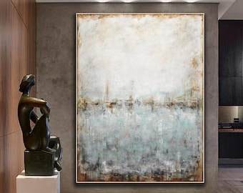 Vertical Abstract Painting Wall Art Modern Artwork Abstract | Etsy