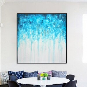 Original Painting Large Art 36 X 36 Square Abstract Oil Painting Wall ...
