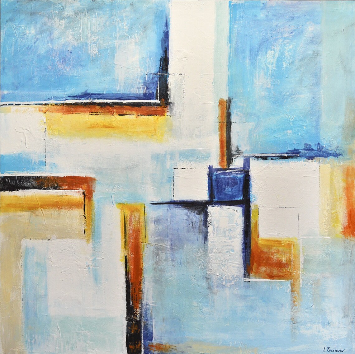 Original Abstract Painting Original Large Square Wall Art - Etsy