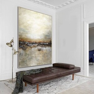 Large Art Vertical Framed Landscape Painting Modern Abstract - Etsy