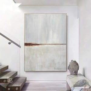 Neutral Colors Sand Gray Original Hand Painted Abstract Painting ...
