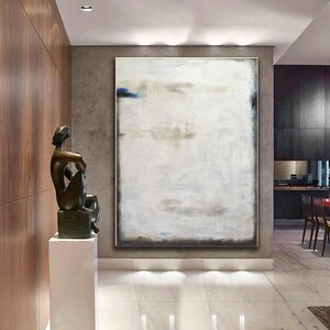 Light Abstract Painting, Minimalist Peaceful Original Wall Art, Hand ...