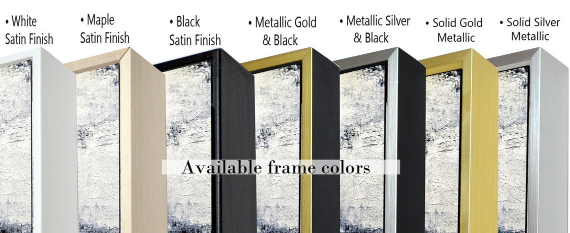 Large Art Vertical Framed Landscape Painting Modern Abstract - Etsy