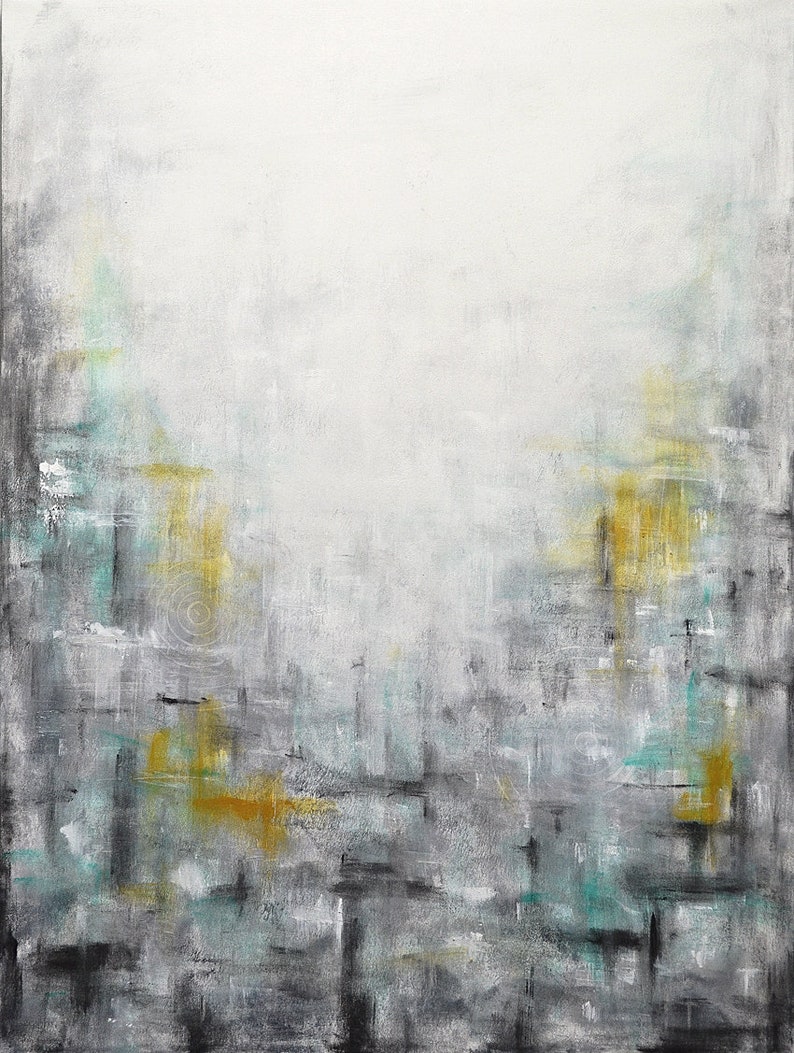 Vertical Abstract Painting Wall Art Modern Artwork Abstract | Etsy