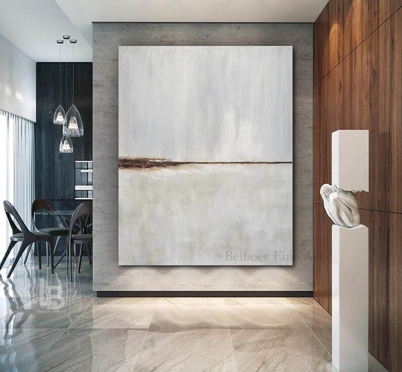 Neutral Colors Sand Gray Original Hand Painted Abstract Painting ...