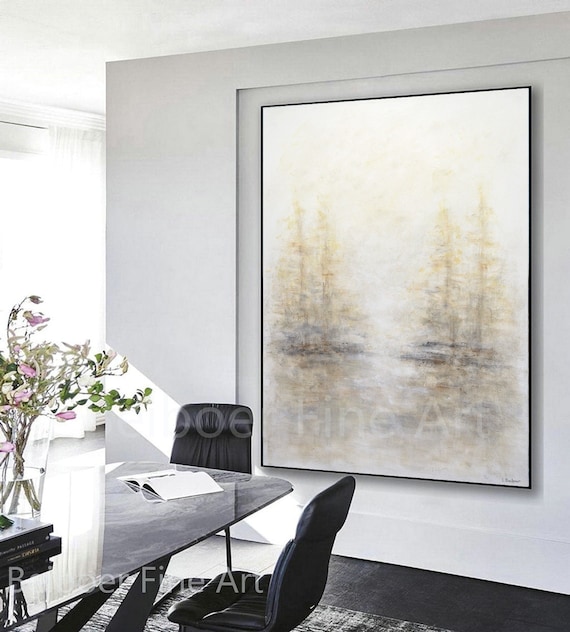 Large Vertical Abstract Landscape Painting Earth Tones Artwork - Etsy