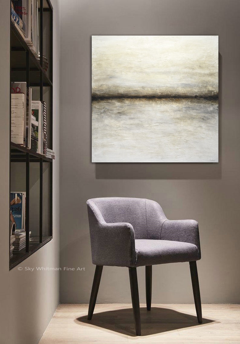 Original Large Square Abstract Art Painting Contemporary Wall Art ...