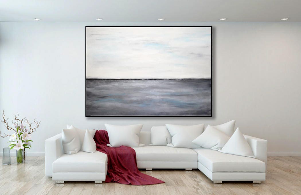 Large Original Abstract Landscape Painting Panoramic Art - Etsy