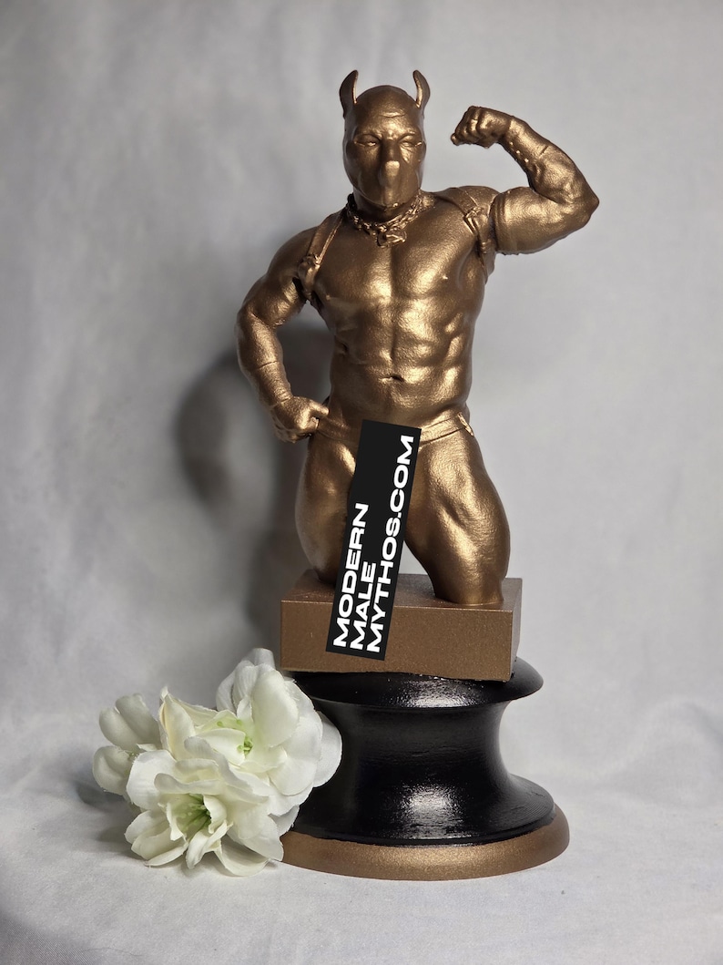 Zagreus Muscle Pup Sculpture: Antique Bronze Vampire Statue, Modern ...