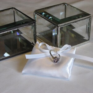 Clear Glass Box,keepsake Box,beveled Glass Box,3x3x2 Inches,small ...