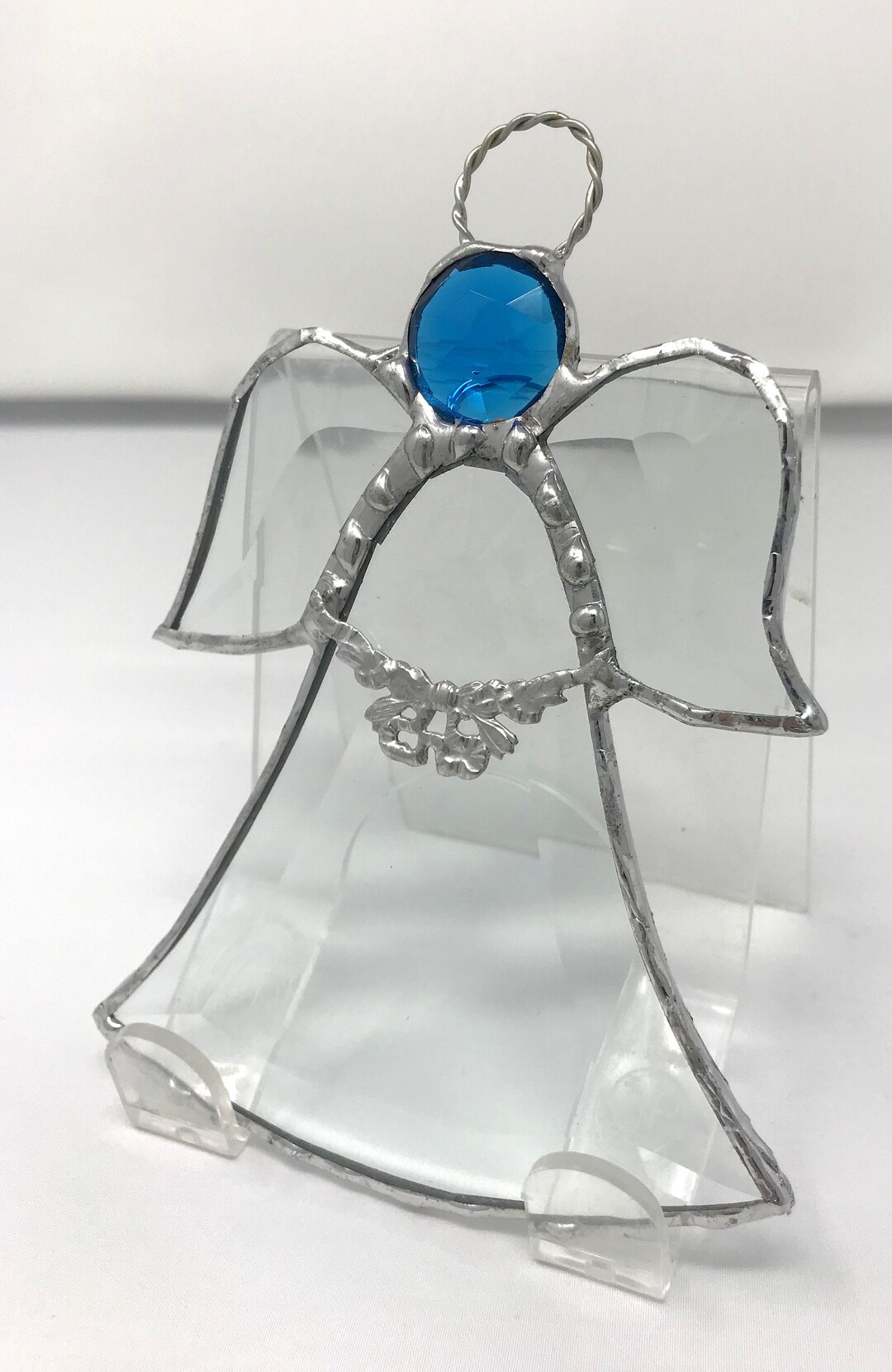 Christmas Angel,clear Glass Angel,holiday Decor,teacher Gift,christmas ...